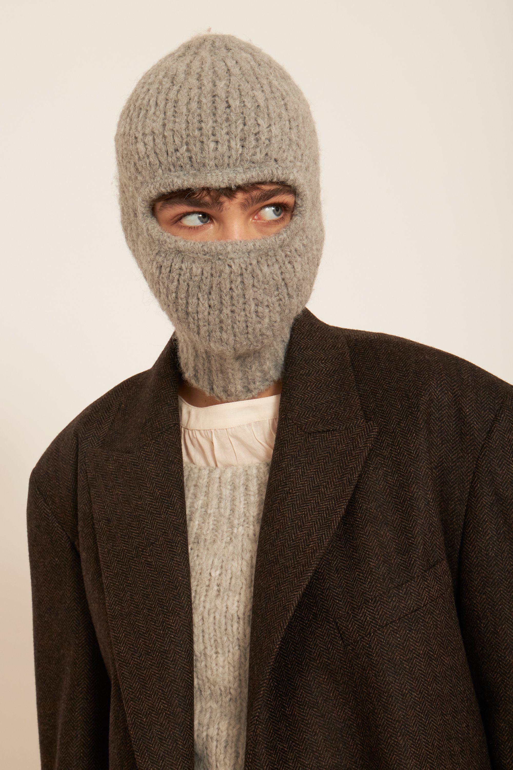 Alpaca wool balaclava | Grey all-in-one balaclava | ANTIK BATIK Alpaca wool balaclava | Grey all-in-one balaclava | ANTIK BATIK